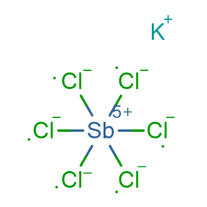 Antimonate(1-), hexachloro-, potassium, (OC-6-11)- (9CI), CAS No. 29933 ...
